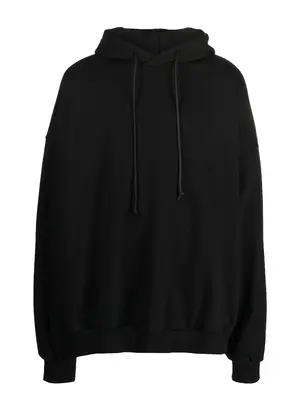 JUUN.J Drawstring Cotton Hoodie - Black