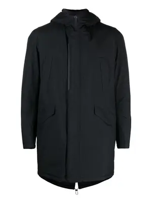 Herno Zip-up Hooded Parka - Black