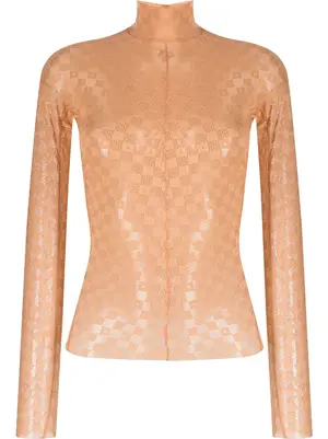FORTE_FORTE Lace Detail Top - Neutrals