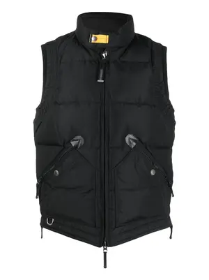PARAJUMPERS Logo-patch Padded Gilet - Black