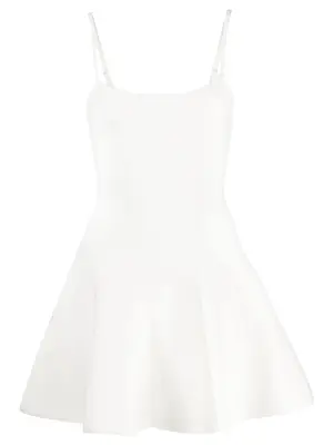 FLEUR DU MAL Flared Corset Mini Dress - White