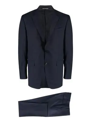 Canali Single-breasted Wool Suit - Blue