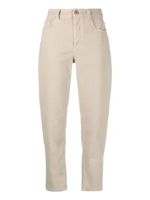 Brunello Cucinelli Brunello Cucinelli Tapered Leg Trousers Neutrals
