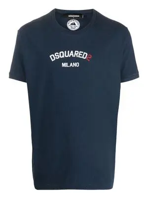 Dsquared2 Logo-print Cotton T-shirt - Blue