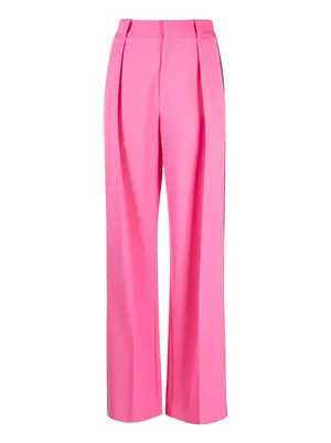 AREA Crystal-embellished Palazzo Trousers - Pink