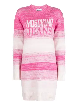 Moschino Intarsia Wool-blend Jumper - Pink