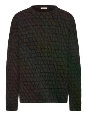 Valentino Garavani Toile Iconographe Wool Jumper Black