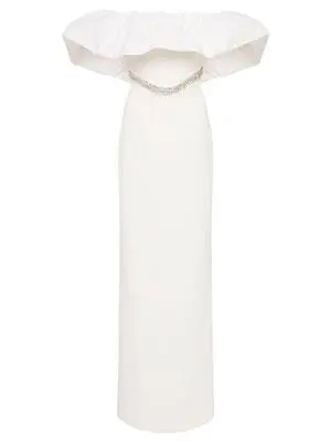 Rebecca Vallance Alpine Ruffle-detail Gown - White