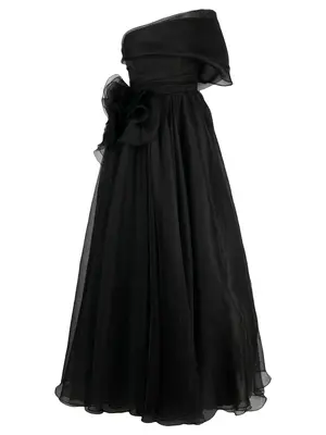 ANA RADU One-shoulder Maxi Dress - Black