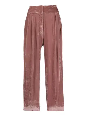 Fabiana Filippi Pleated Straight-leg Trousers - Pink