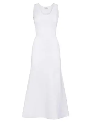 FERRAGAMO Slim-fit Sleeveless Dress - White