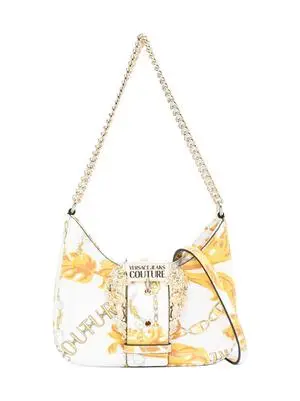 Versace Chain Couture Faux-leather Shoulder Bag - White