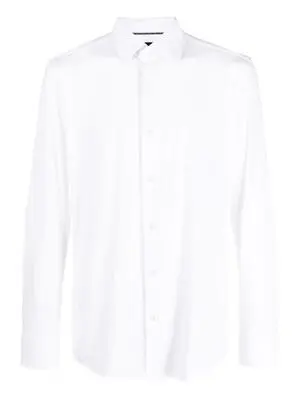 BOSS Pointed-collar Long-sleeve Shirt - White