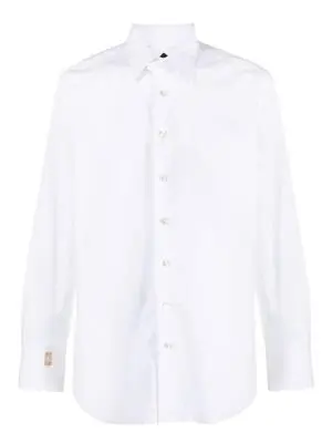 BILLIONAIRE Slim-cut Poplin Shirt - White
