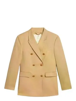 GOLDEN GOOSE Golden Goose Double-Breasted Virgin Wool Blazer Neutrals