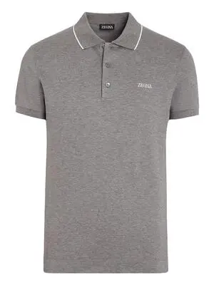 Zegna Short-sleeve Polo Shirt Grey