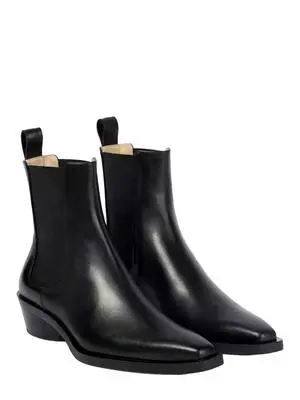 Proenza Schouler Proenza Schouler Bronco Leather Ankle Boots Black