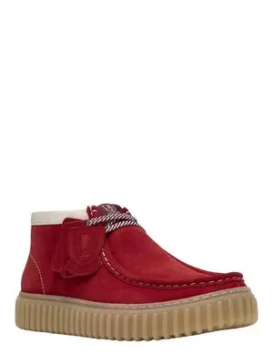 Clarks Torhill Hi Chukka Boot - Red Suede