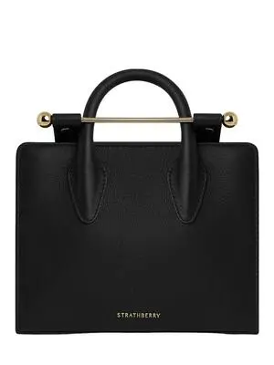 Strathberry Nano Leather Tote - Black