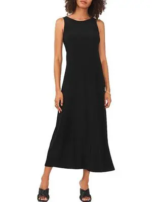 Vince Camuto Keyhole Back Midi Dress Rich Black
