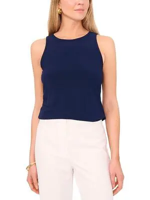 Vince Camuto Sleeveless Top With Back Cutout - Classic Navy