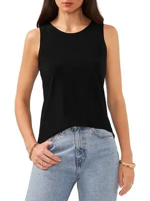 Vince Camuto Sleeveless Top With Back Cutout - Rich Black