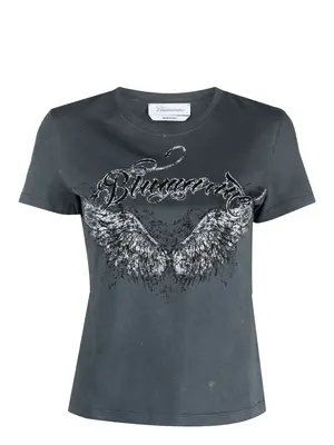 Blumarine Logo-print T-shirt - Black