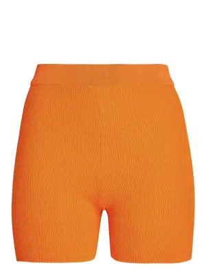 Jacquemus Ribbed Knit Shorts - Orange