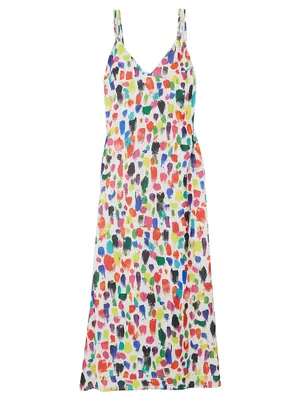 CHRISTOPHER KANE Printed Crepe Midi Dress - Multicolor