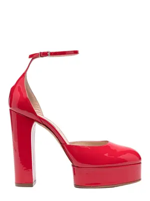 Casadei 115mm Patent Platform Pumps - Red