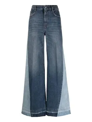 Stella McCartney Double Tone Wide-leg Jeans - Blue