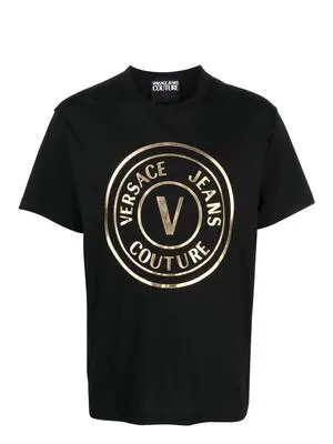 Versace Logo-print Cotton T-shirt - Black