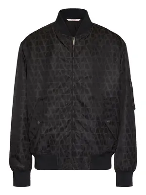 Valentino Garavani Toile Iconographe Bomber Jacket - Black