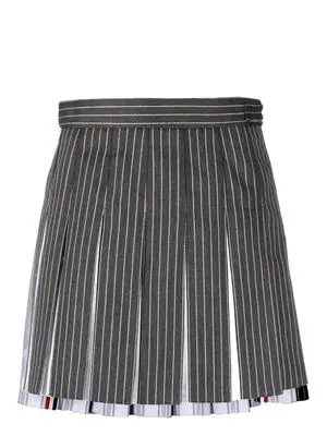 Thom Browne Pinstripe Pleated Skirt - Grey