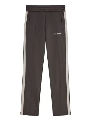 Palm Angels Logo-print Side-stripe Track Pants - Grey
