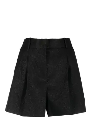 Fabiana Filippi Pleat-detail High-waisted Shorts - Black