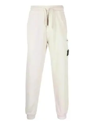 Stone Island Logo-patch Cotton Track Pants - Neutrals