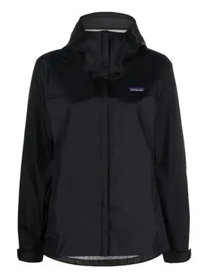 Patagonia Logo-patch Hooded Bomber Jacket - Black