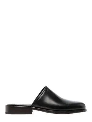 LEMAIRE Round-toe Slip-on Mules - Black