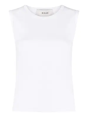 RÓHE Organic Cotton-blend Tank Top - White