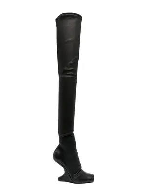 Rick Owens Cantilever 120mm Above-knee Boots - Black