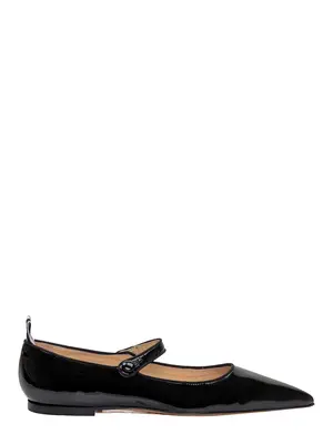 Thom Browne Pointed-toe Ballerina Flats - Black