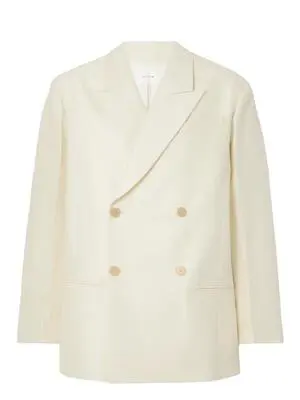 THE ROW Cosima Oversized Wool And Silk-blend Blazer - Ivory