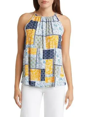 Loveappella Print Tank - Navy/sunflower