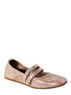 Free People Gemini Ballet Flat - Champagne Metallic