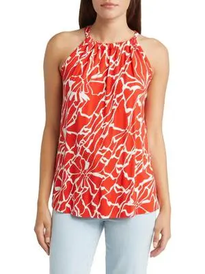 Loveappella Print Tank Top - Spicy Orange