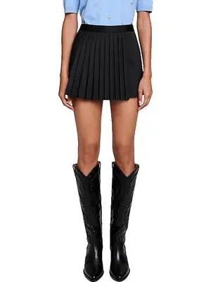Maje Iupli Pleated Skort - Black