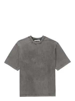 Acne Studios Extorr Logo-appliquéd Garment-dyed Cotton-jersey T-shirt - Gray