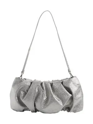 Staud Beaded Bean Bag Shoulder Bag - Silver
