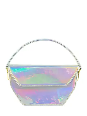 ANIMA IRIS Anima Iris Zoe Textured Leather Top Handle Bag Holographic/gold